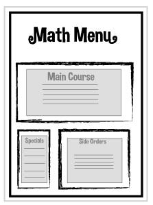 Math Menu Boards – Educational Aspirations