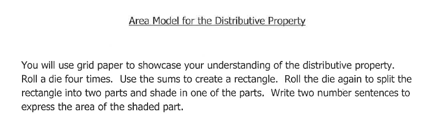 Exploring the Distributive Property – Educational Aspirations
