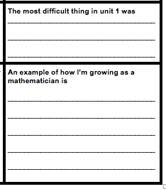 Math Reflections and Sentence Stems – Educational Aspirations